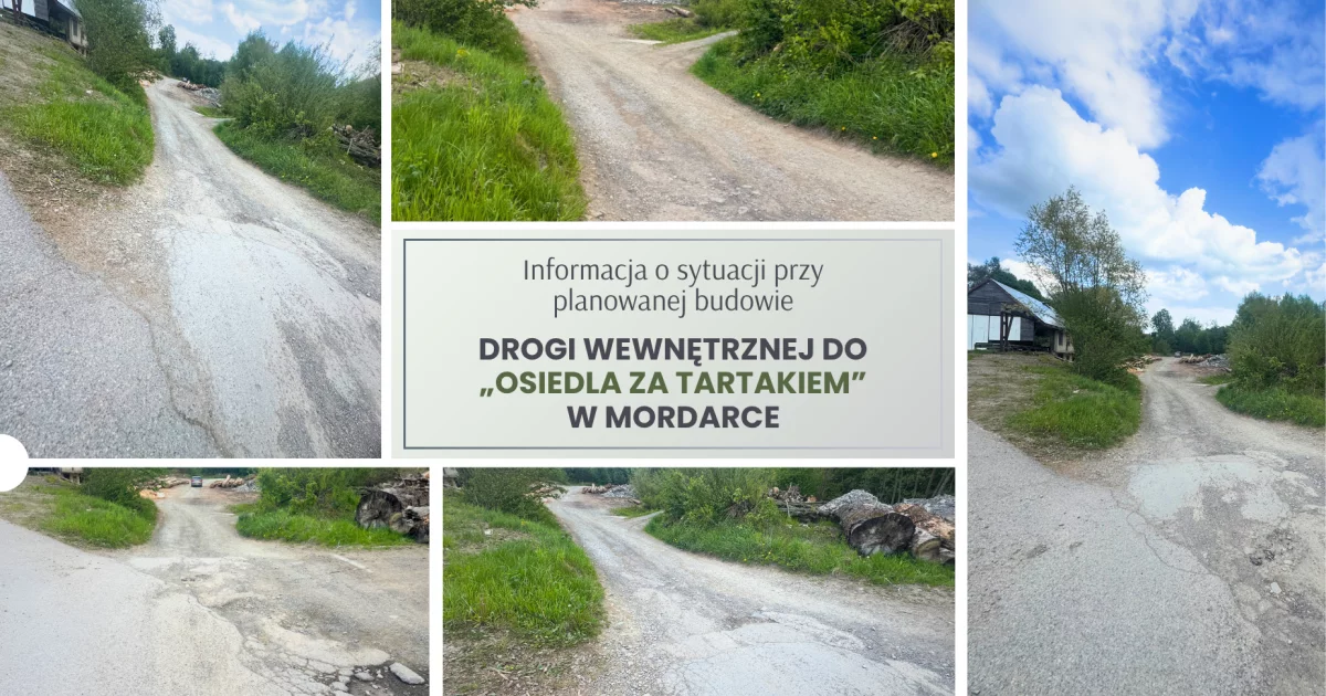 Informacja o sytuacji przy planowanej budowie drogi wewnętrznej do ...