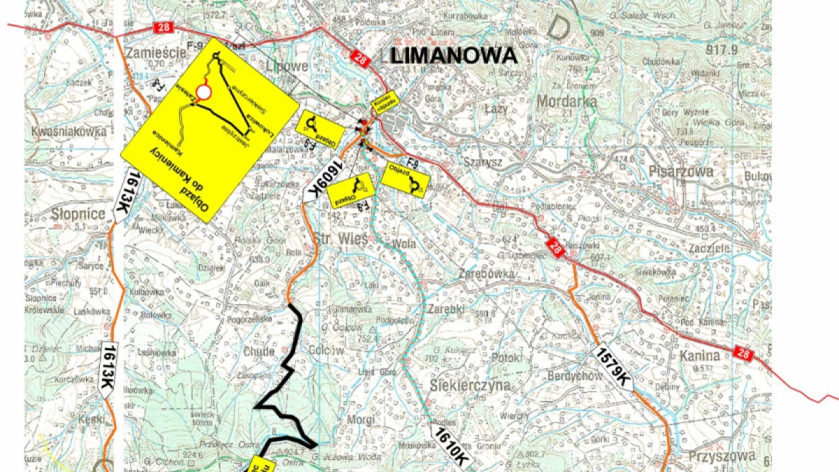 Utrudnienia w ruchu - Wyścig Górski „Limanowa – Przełęcz pod Ostrą ...
