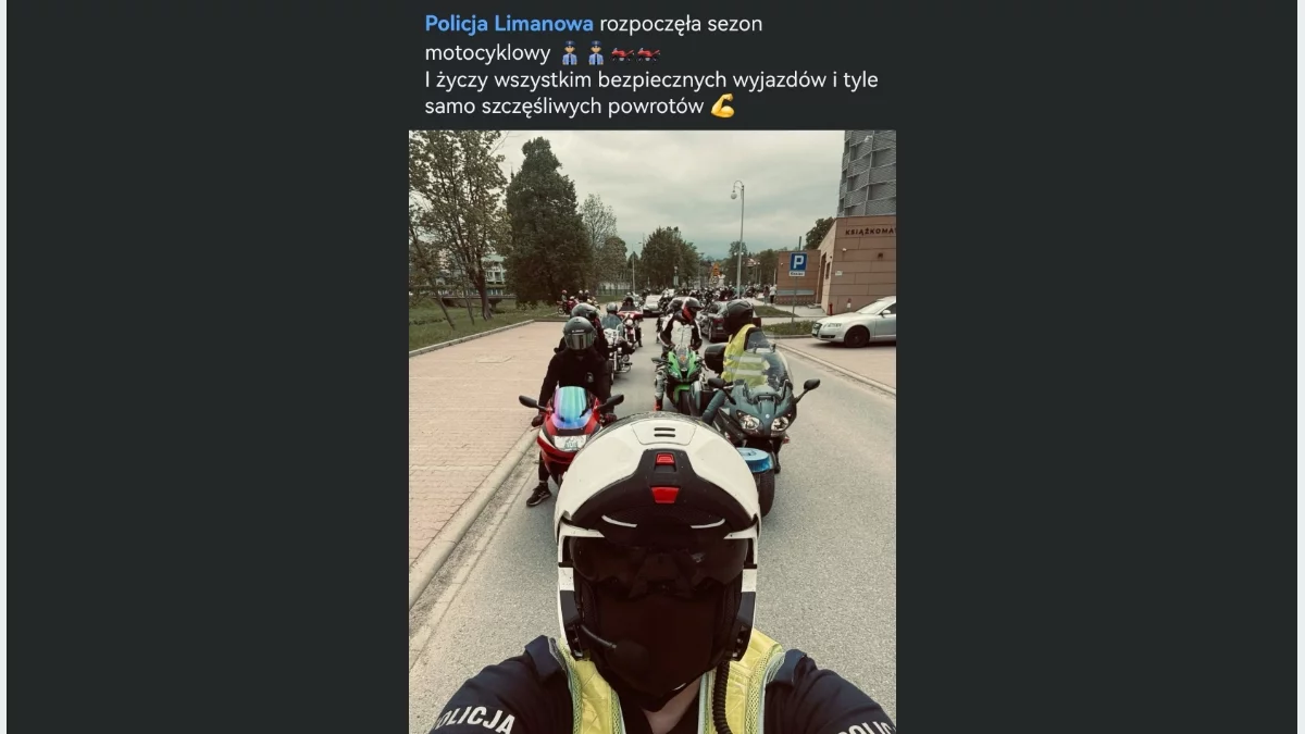 KPP Limanowa o działaniach po imprezie motocyklowej w Pasierbcu ...