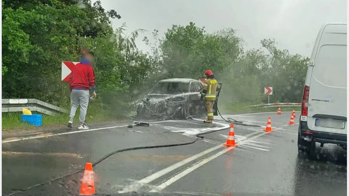Siekierczyna: Pożar samochodu osobowego na DK 28 - Limanowa.in